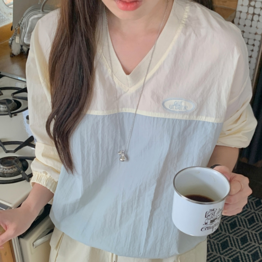 [original] ルーズフィットVネックスウェット(2c) | ファッション通販サイト NUGU