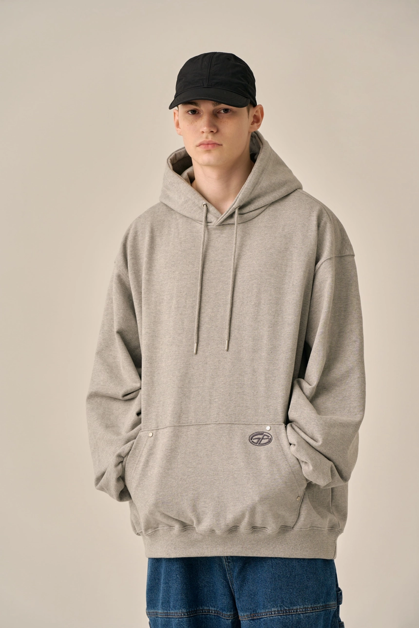OVERSIZED MINI LOGO HOOD - GRAY | ファッション通販サイト NUGU