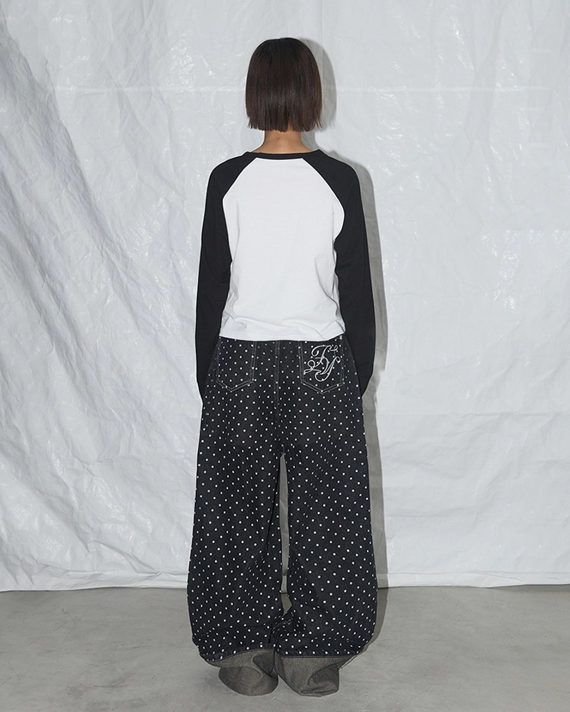 [Influencer pick] String Dot Roll-Up Pants (Black) F25QD890 | ファッション通販サイト NUGU