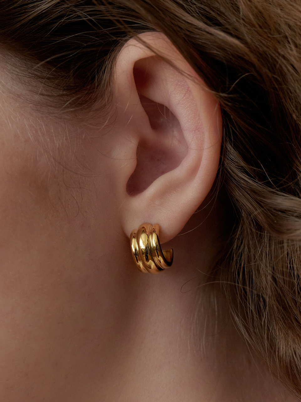 Round Hoop Earring (2color) | ファッション通販サイト NUGU