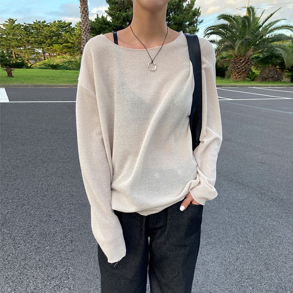 boat neck loose fit knit (2c) | ファッション通販サイト NUGU