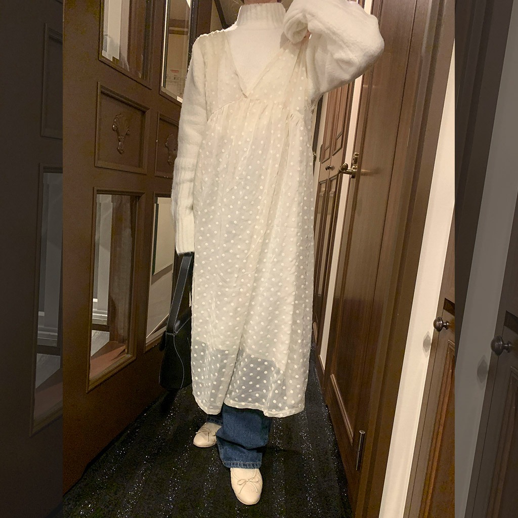 flower chiffon layered ops | ファッション通販サイト NUGU