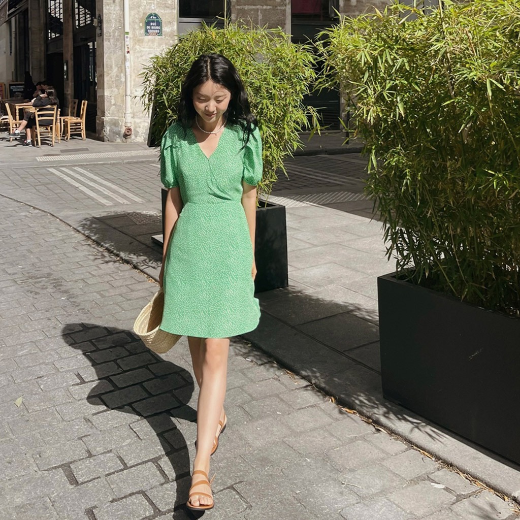 agunes flower mini dress ops 2color | ファッション通販サイト NUGU