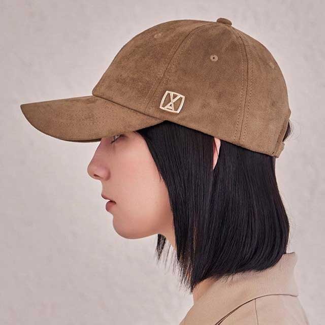 VA Square Suede Ball Cap Brown | NUGU