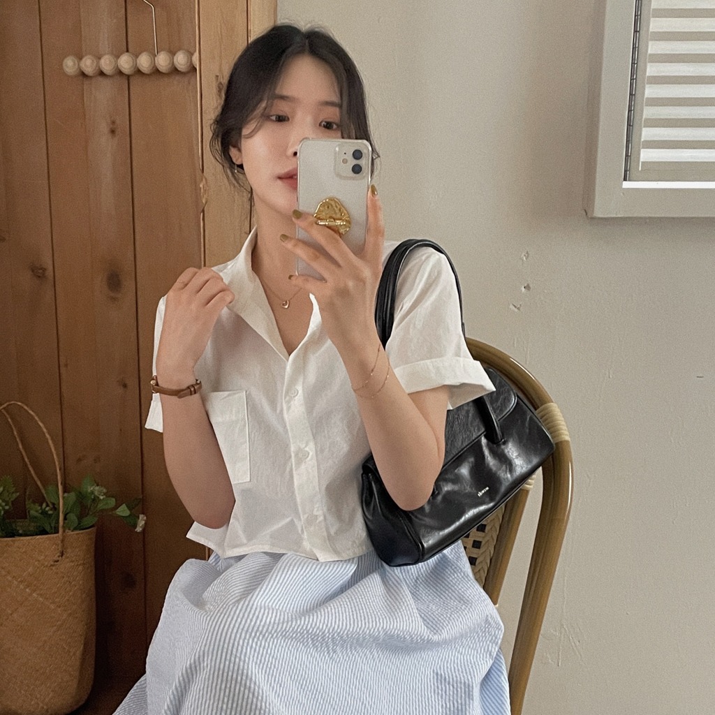 moe pocket crop shirt | ファッション通販サイト NUGU