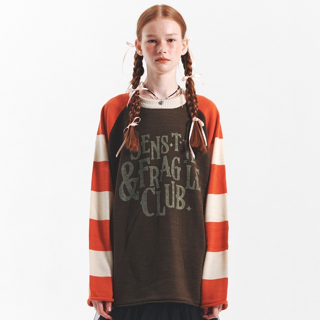 Fragile Club Pippi Sweater(ORANGE RED) | ファッション通販サイト NUGU