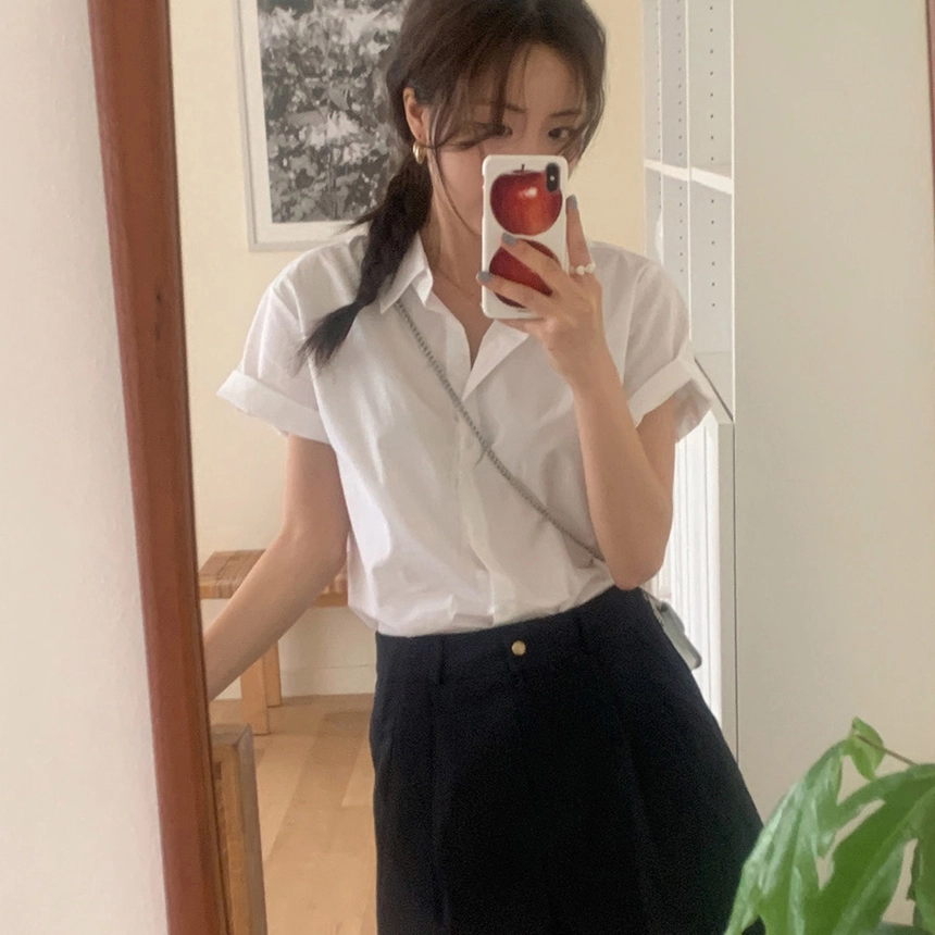 Summerパステルゆるフィット半袖シャツ (7color) | ファッション通販サイト NUGU