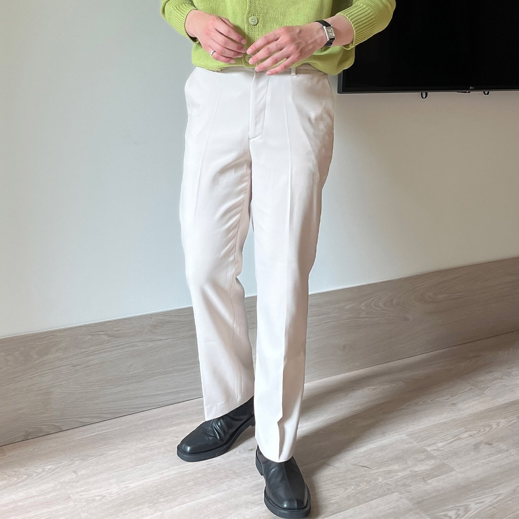 middle wide side banding slacks - [ecule] takuya | NUGU