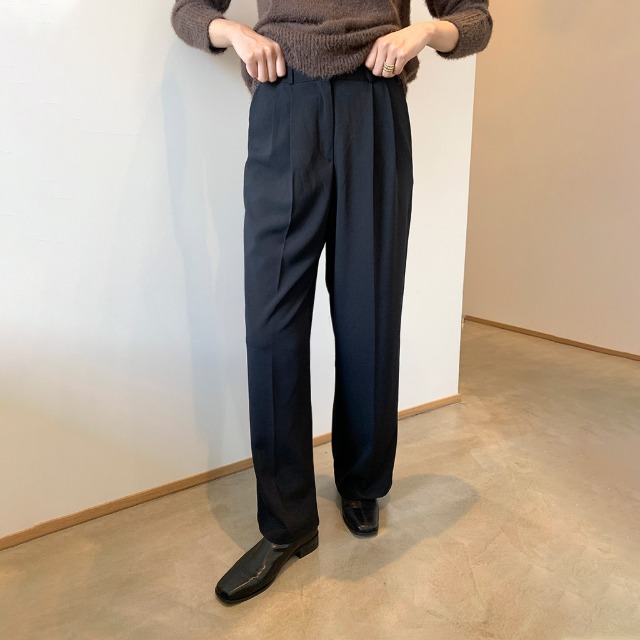 simple two tuck slacks|ファッション通販サイトNUGU