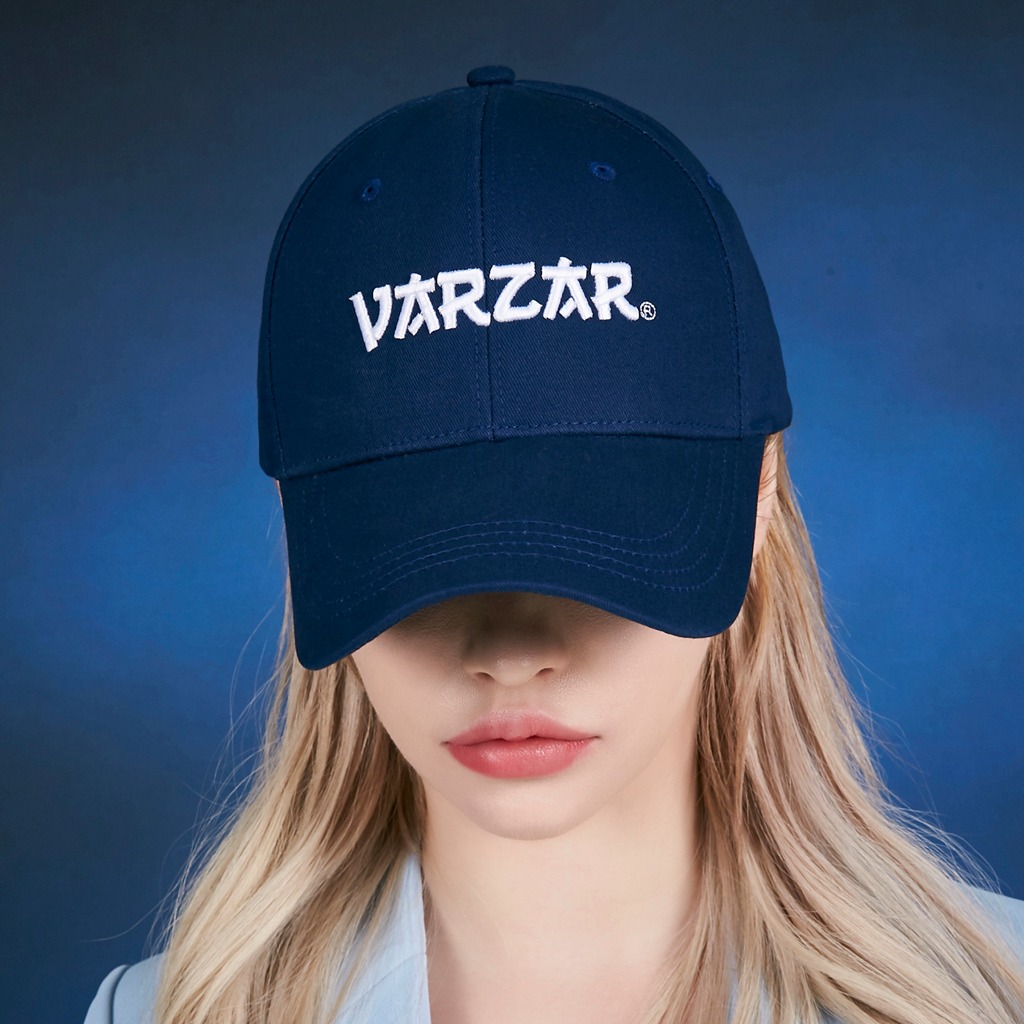[VARZAR] Signature 3D logo over fit buckle cap navy | ファッション通販サイト NUGU