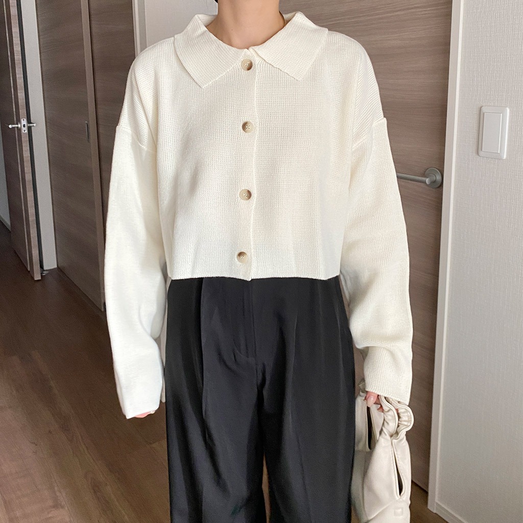 most collar knit cardigan | ファッション通販サイト NUGU
