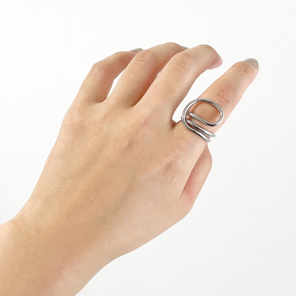 unique multi layered wave ring|ファッション通販サイトNUGU