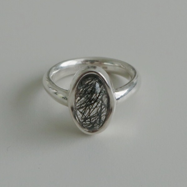BLACK QUARTZ ELLIPSE RING | ファッション通販サイト NUGU