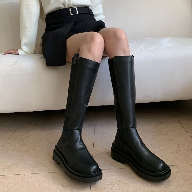 トングルチェルシーロングブーツ (5cm) | ファッション通販サイト NUGU