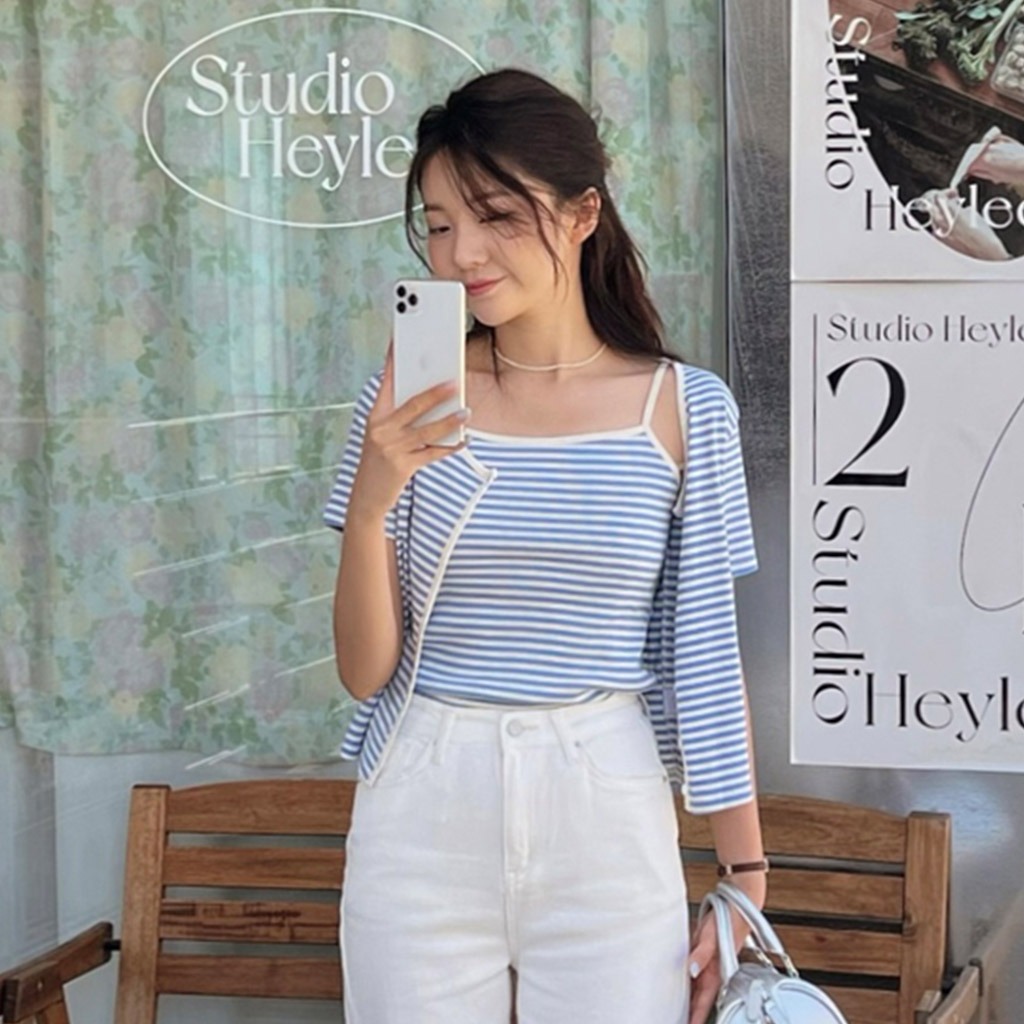 aoll stripe short sleeved set | ファッション通販サイト NUGU