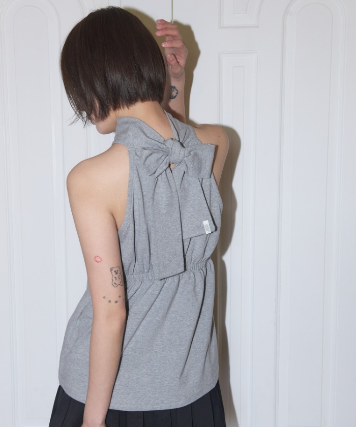 DEAR BACK HALTERNECK (GRAY) F25QB132 | ファッション通販サイト NUGU