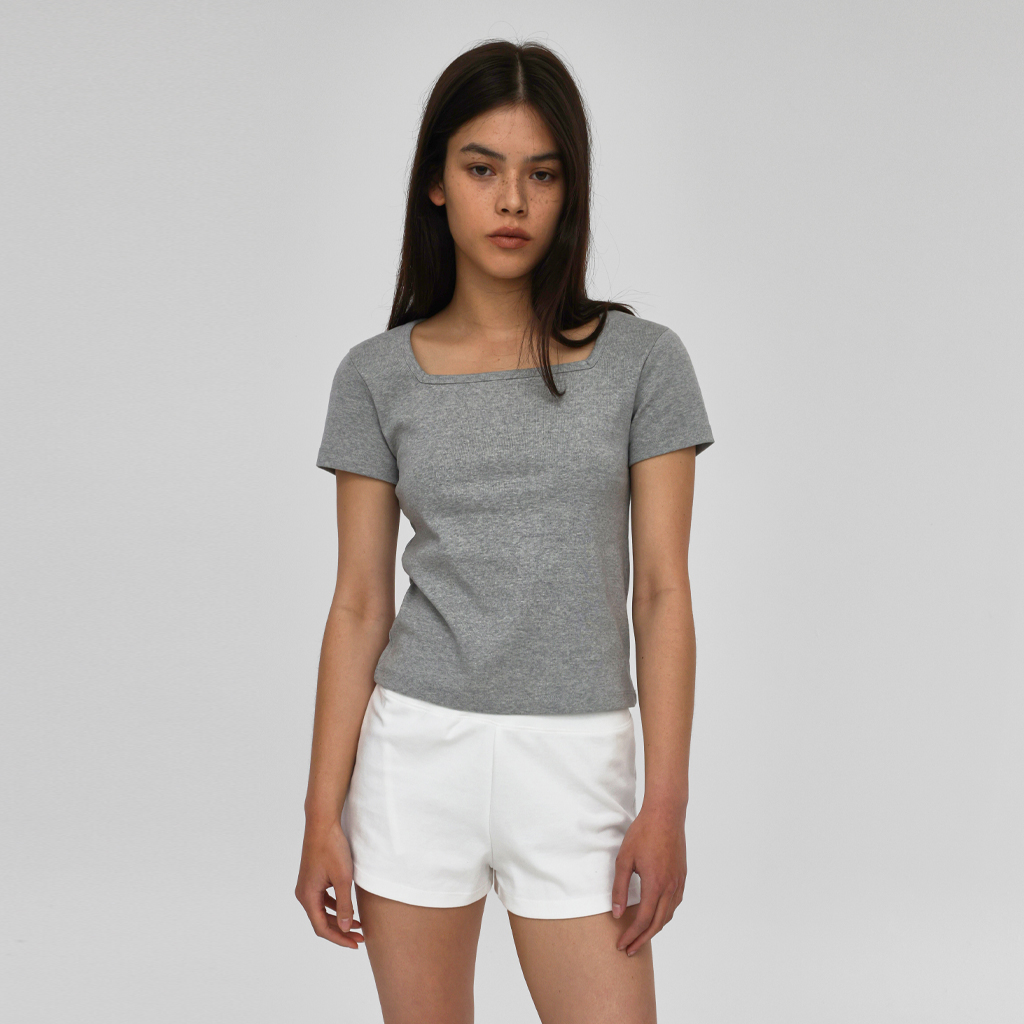 [B-BASIC] スタンダードスクエアネック半袖Tシャツ | ファッション通販サイト NUGU