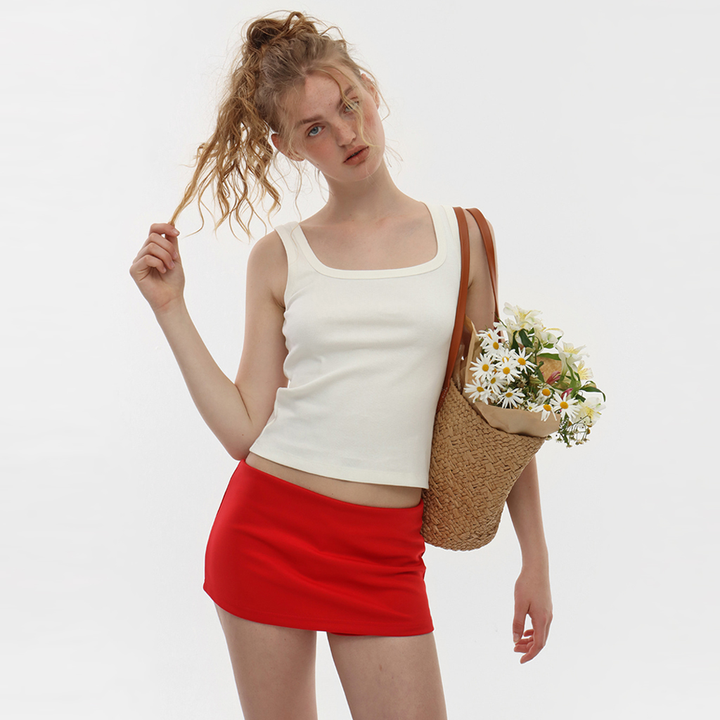 [B-BASIC] スタンダードワイドスクエアネックノースリープ (2SIZE) | ファッション通販サイト NUGU