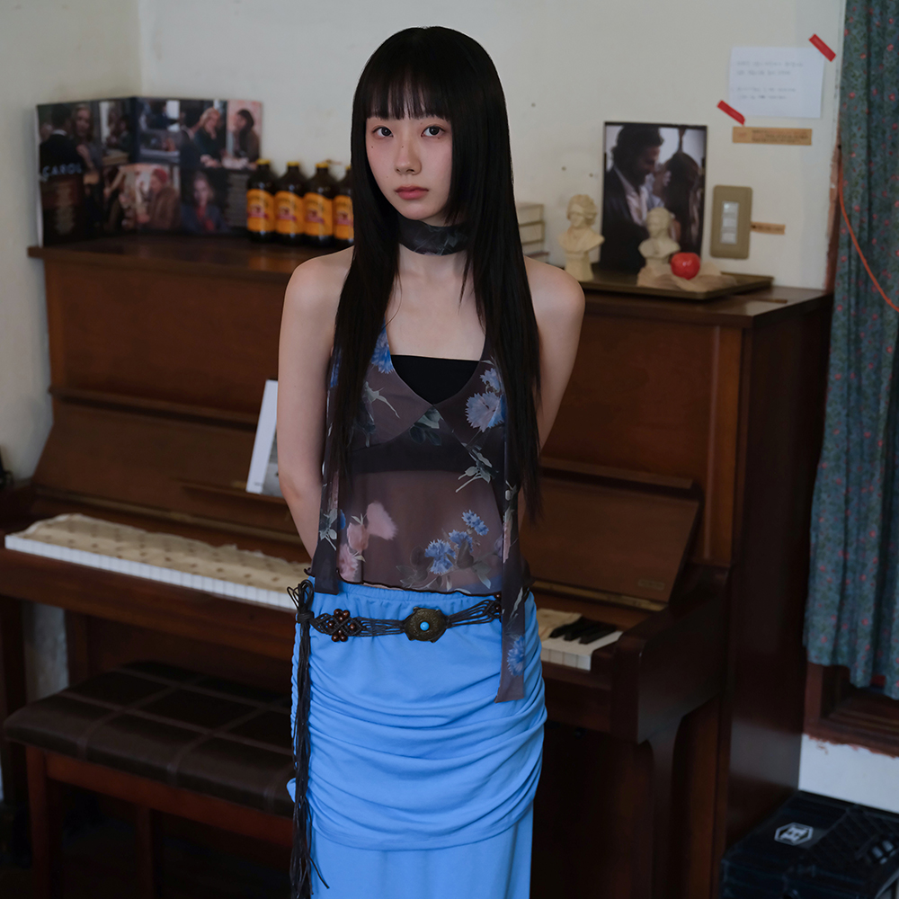 シフォンホルタースカーフセット2color | ファッション通販サイト NUGU