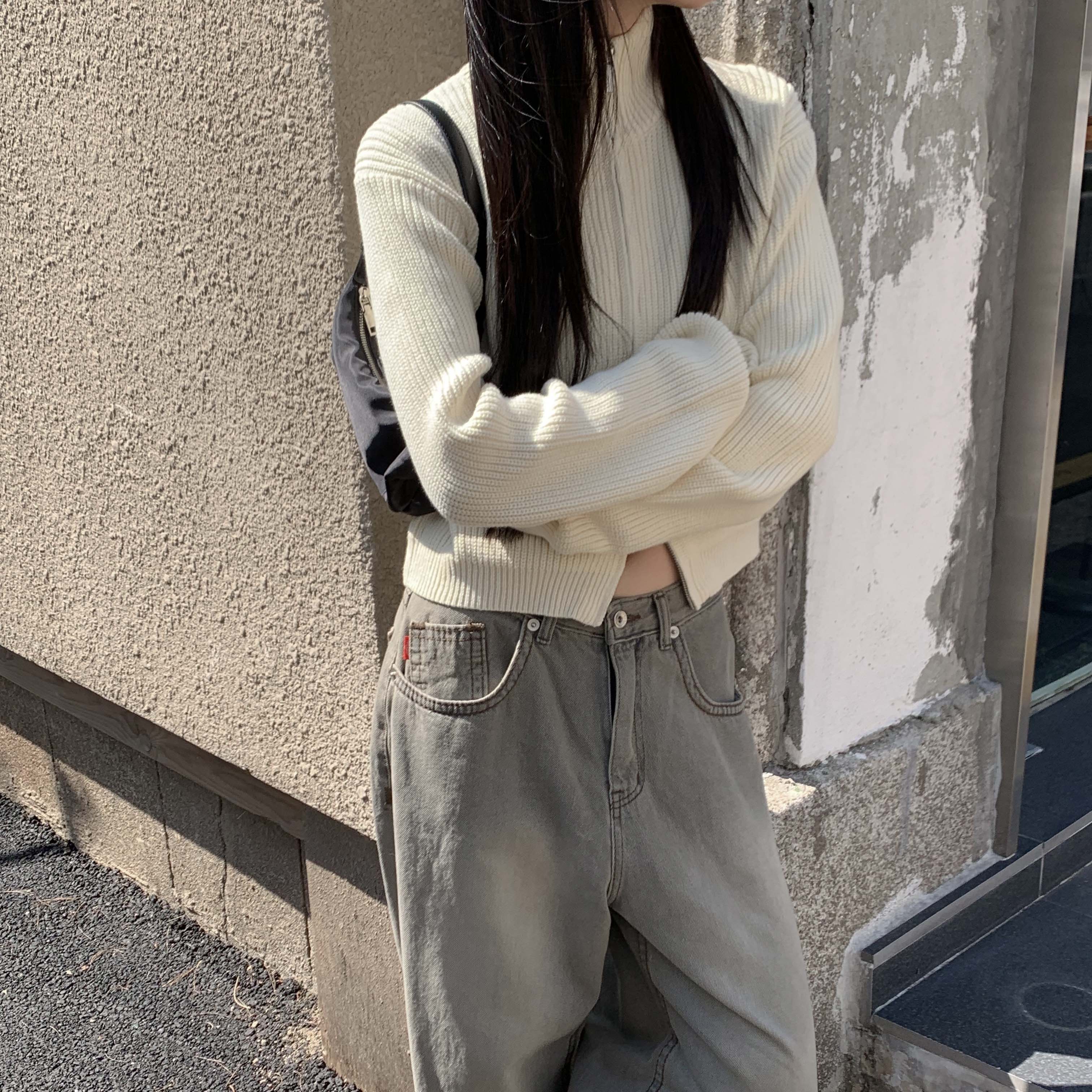 Hazzy knit high zip up | ファッション通販サイト NUGU