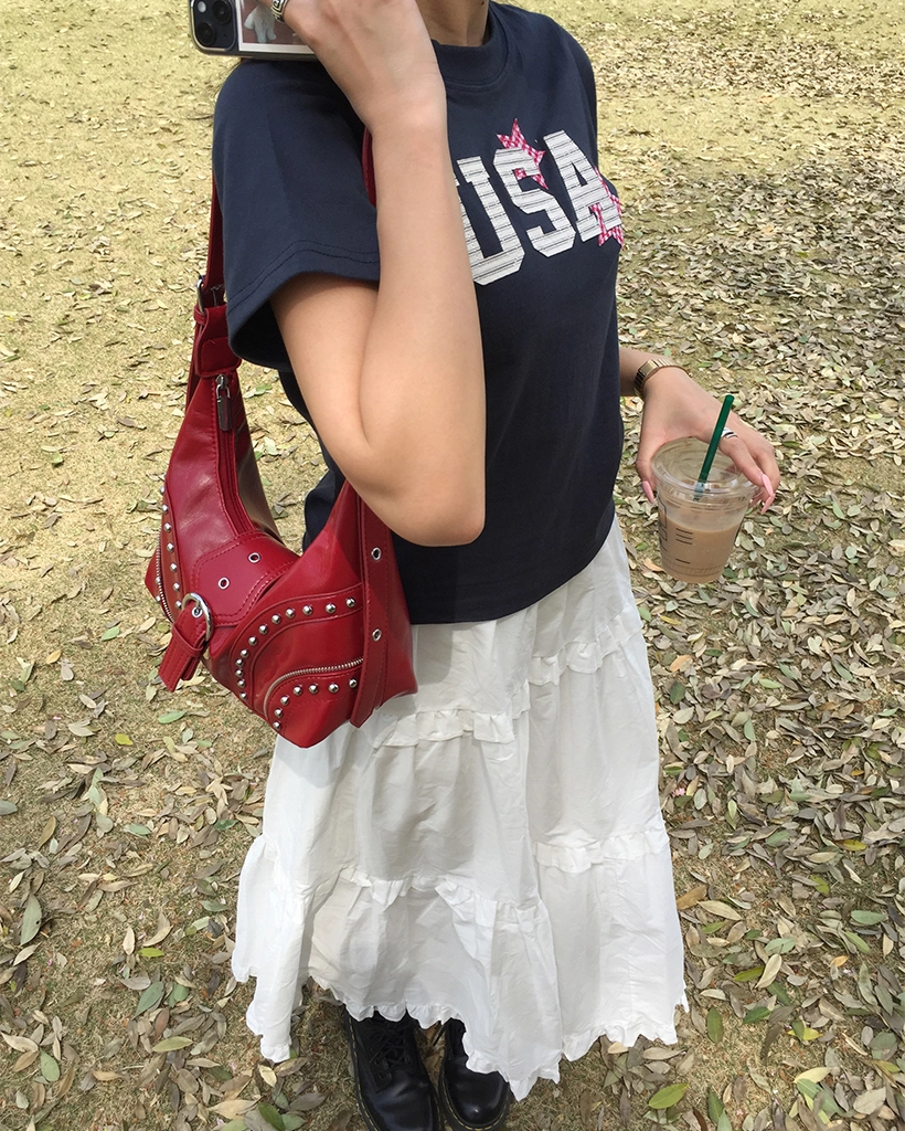 [BEST 50] USAスターパッチクルーネックスリムTシャツ | ファッション通販サイト NUGU