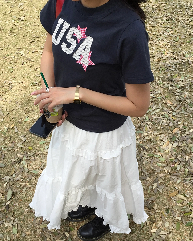 [BEST 50] USAスターパッチクルーネックスリムTシャツ | ファッション通販サイト NUGU