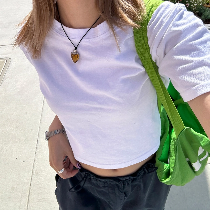 [BEST 50] カラークロップド半袖Tシャツ | ファッション通販サイト NUGU