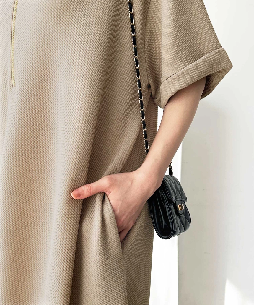 前後2WAYハーフジップTシャツワンピース | ファッション通販サイト NUGU