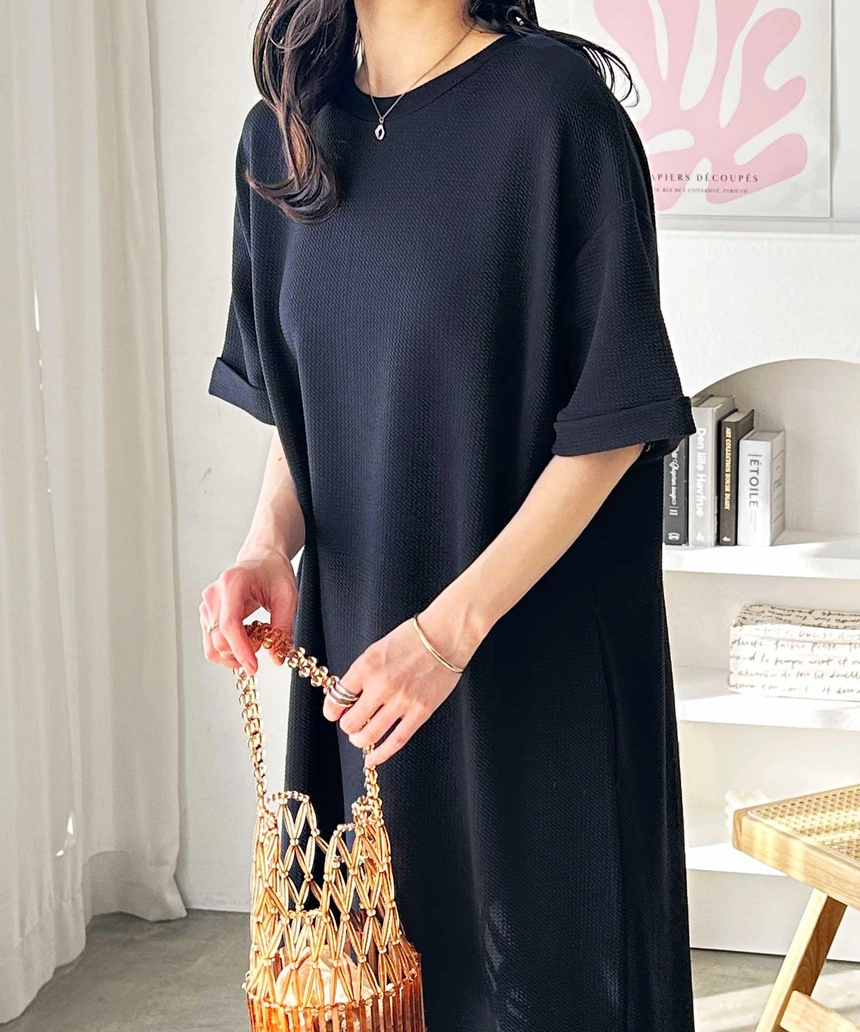 前後2WAYハーフジップTシャツワンピース | ファッション通販サイト NUGU