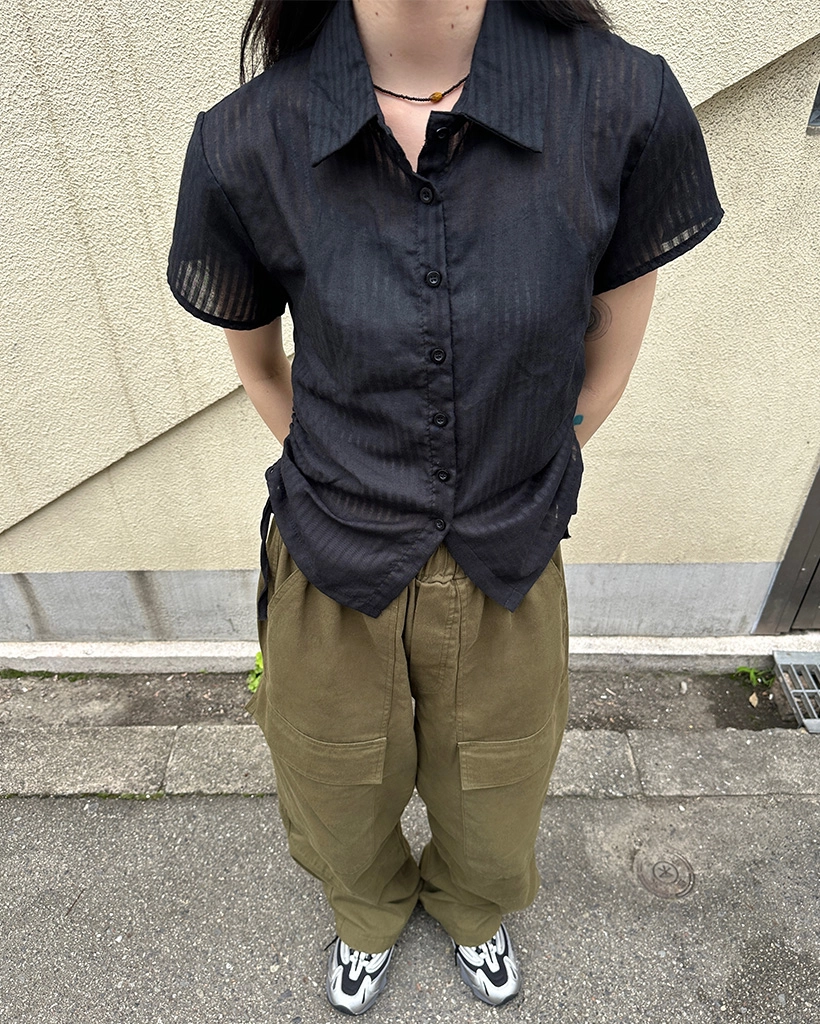 [BEST 50] ウエイトシャリングポイント半袖クロップシャツ | ファッション通販サイト NUGU