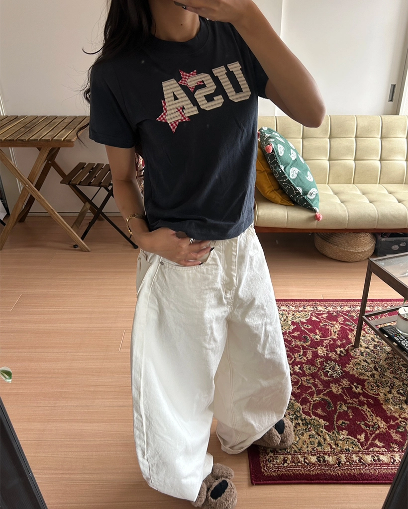 [BEST 50] USAスターパッチクルーネックスリムTシャツ | ファッション通販サイト NUGU