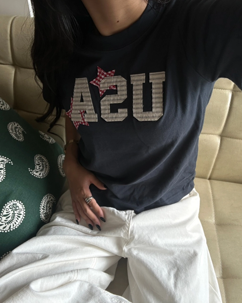 [BEST 50] USAスターパッチクルーネックスリムTシャツ | ファッション通販サイト NUGU