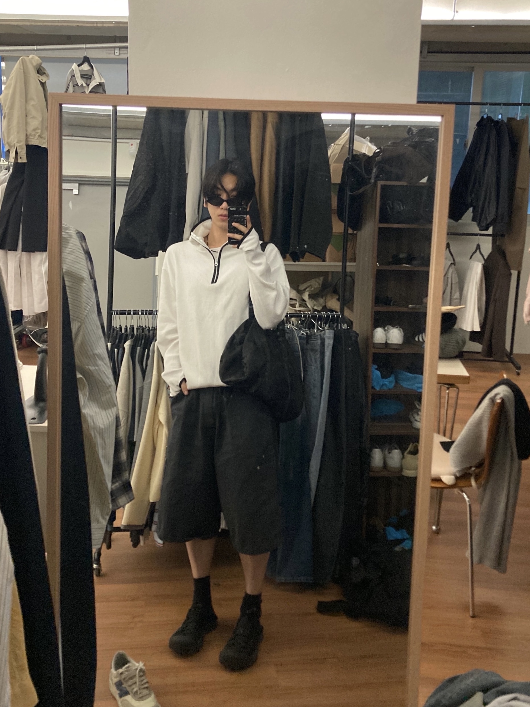 Finn string warmer hoodie (white) | ファッション通販サイト NUGU