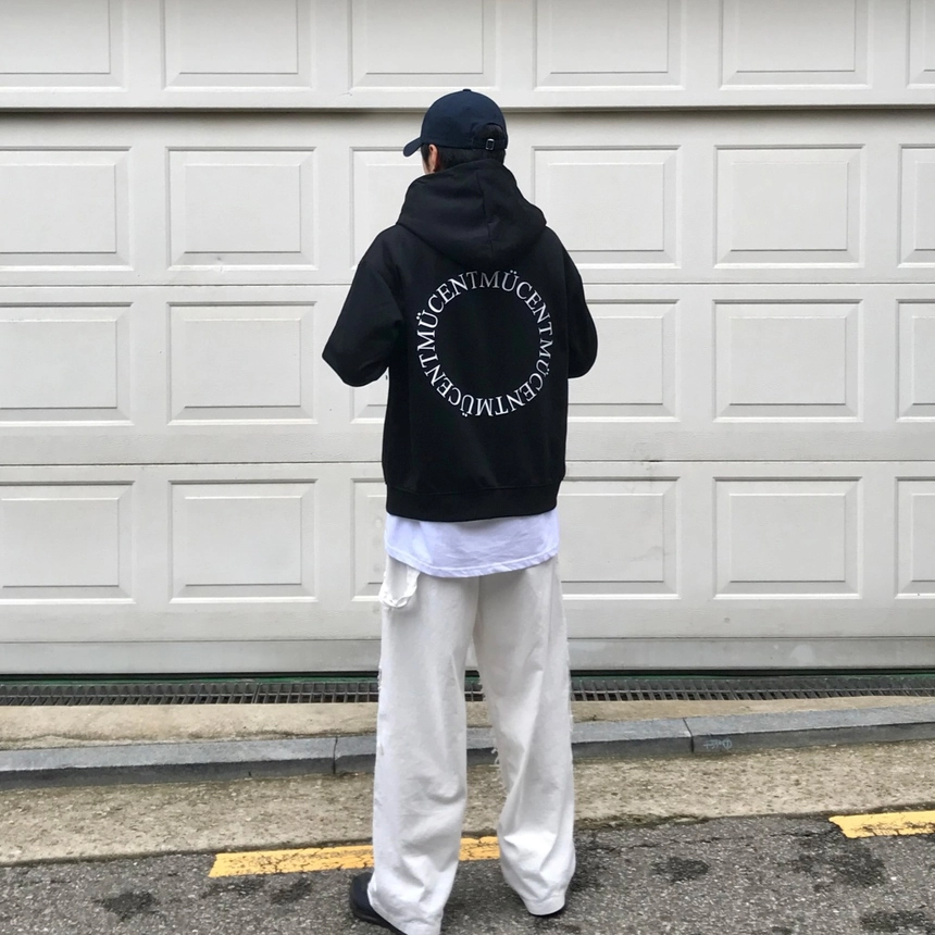 BACK LOGO 2-WAY HOOD ZIP-UP (2Color) | ファッション通販サイト NUGU