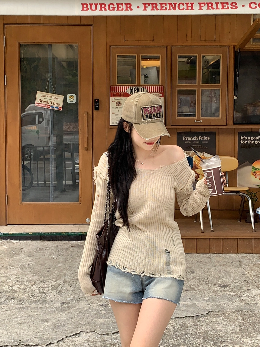 ダメージリブ(3color) | ファッション通販サイト NUGU