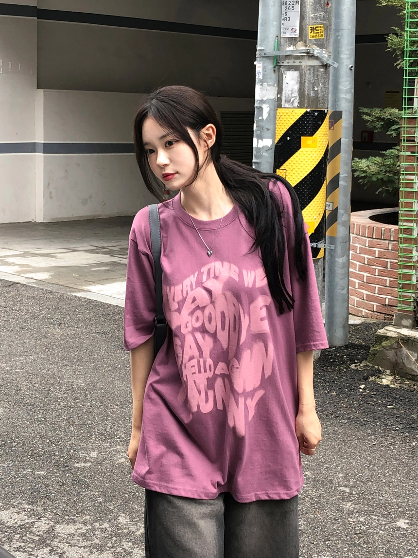 [UNISEX]プリントオーバーサイズ半袖Tシャツ(3color) | ファッション通販サイト NUGU
