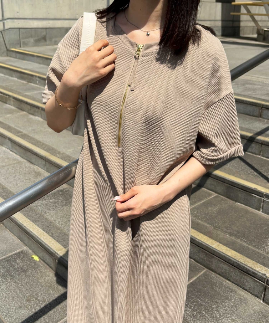 前後2WAYハーフジップTシャツワンピース | ファッション通販サイト NUGU
