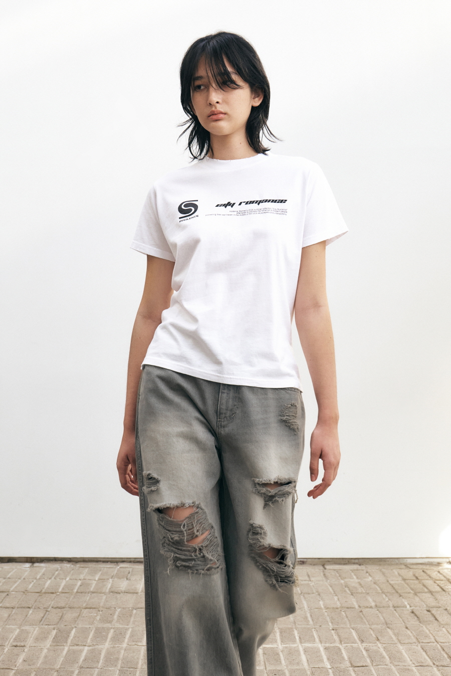 シンボル ロゴ Tシャツ WHITE | ファッション通販サイト NUGU