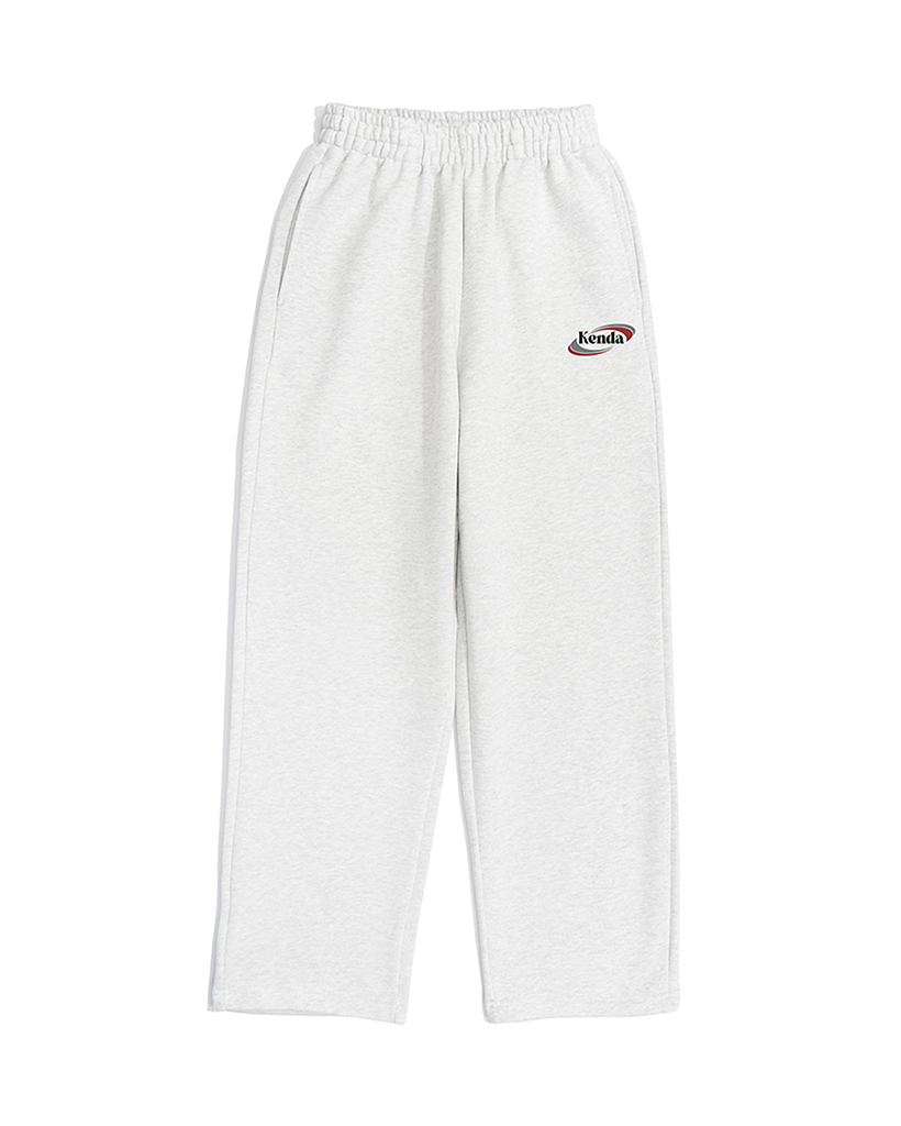 DOUBLE SLASH LOGO STRAIGHT SWEATPANTS (LIGHT MELANGE) | ファッション通販サイト NUGU