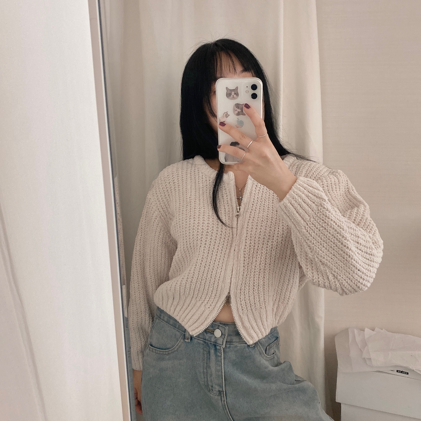 2WAYジップアップクロップドニット | ファッション通販サイト NUGU