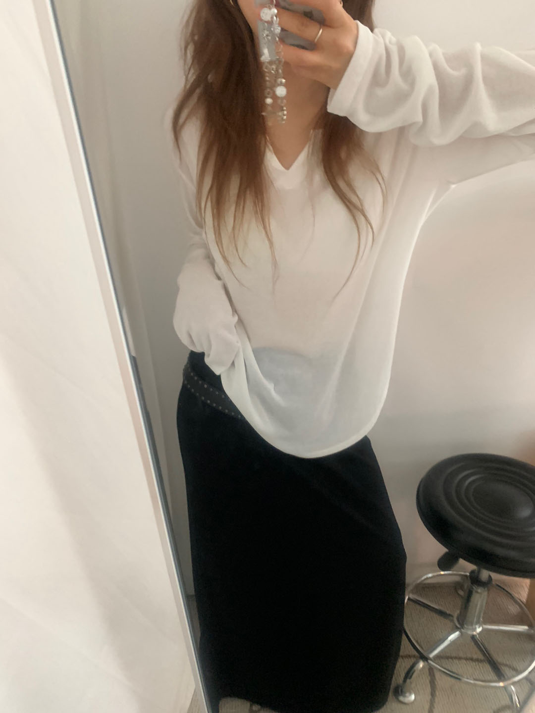 スラブVカットスパンTシャツ | ファッション通販サイト NUGU