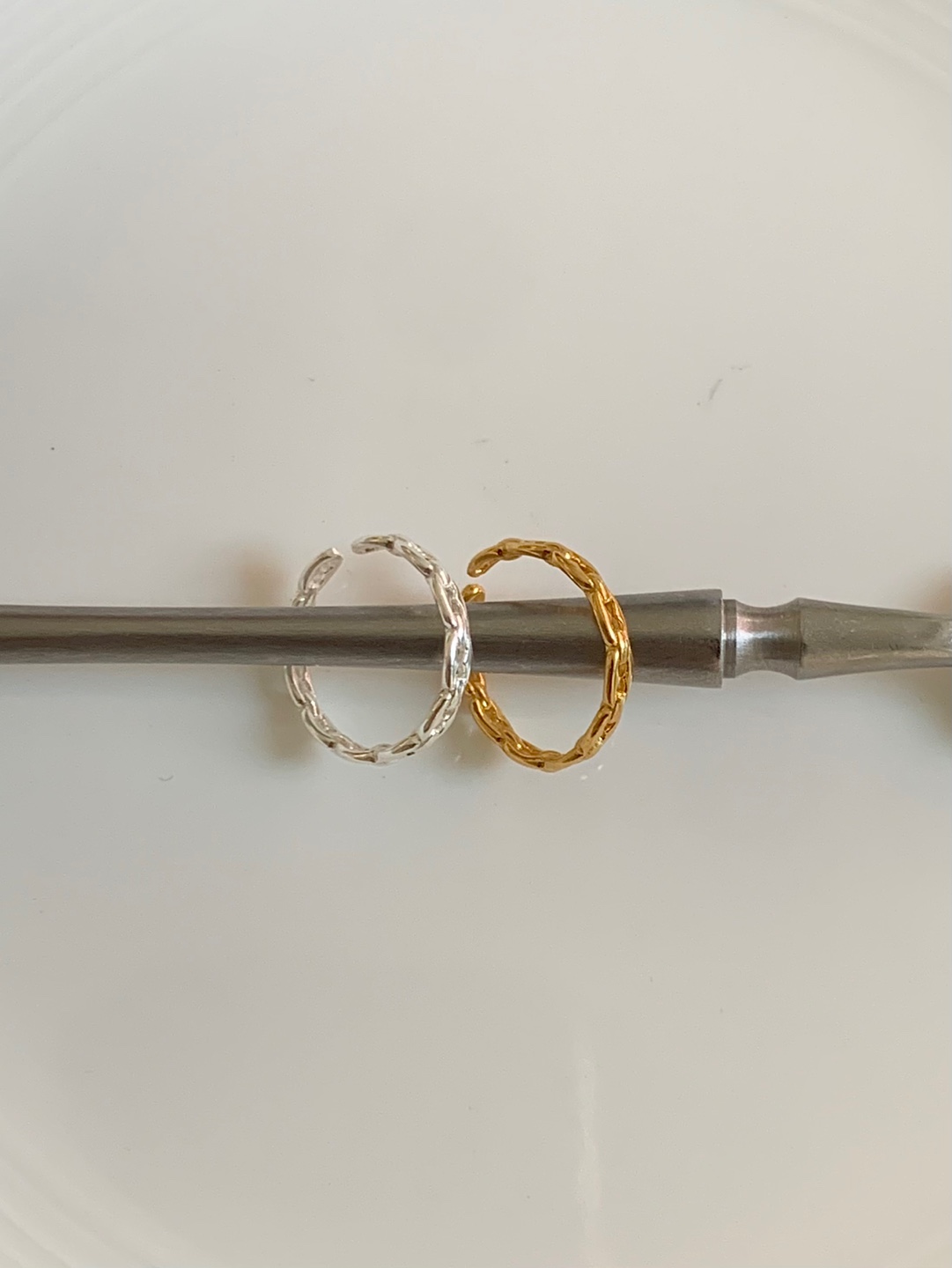 (silver925) Mini link baby open ring | ファッション通販サイト NUGU