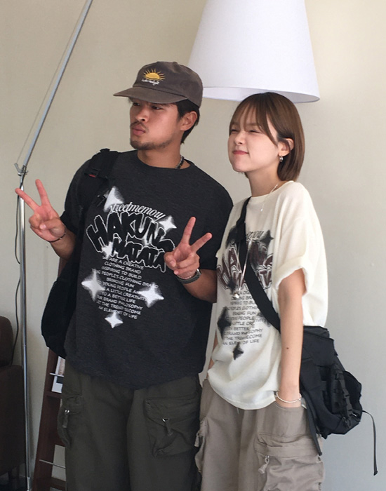 (UNISEX)プリント半袖Tシャツ | ファッション通販サイト NUGU