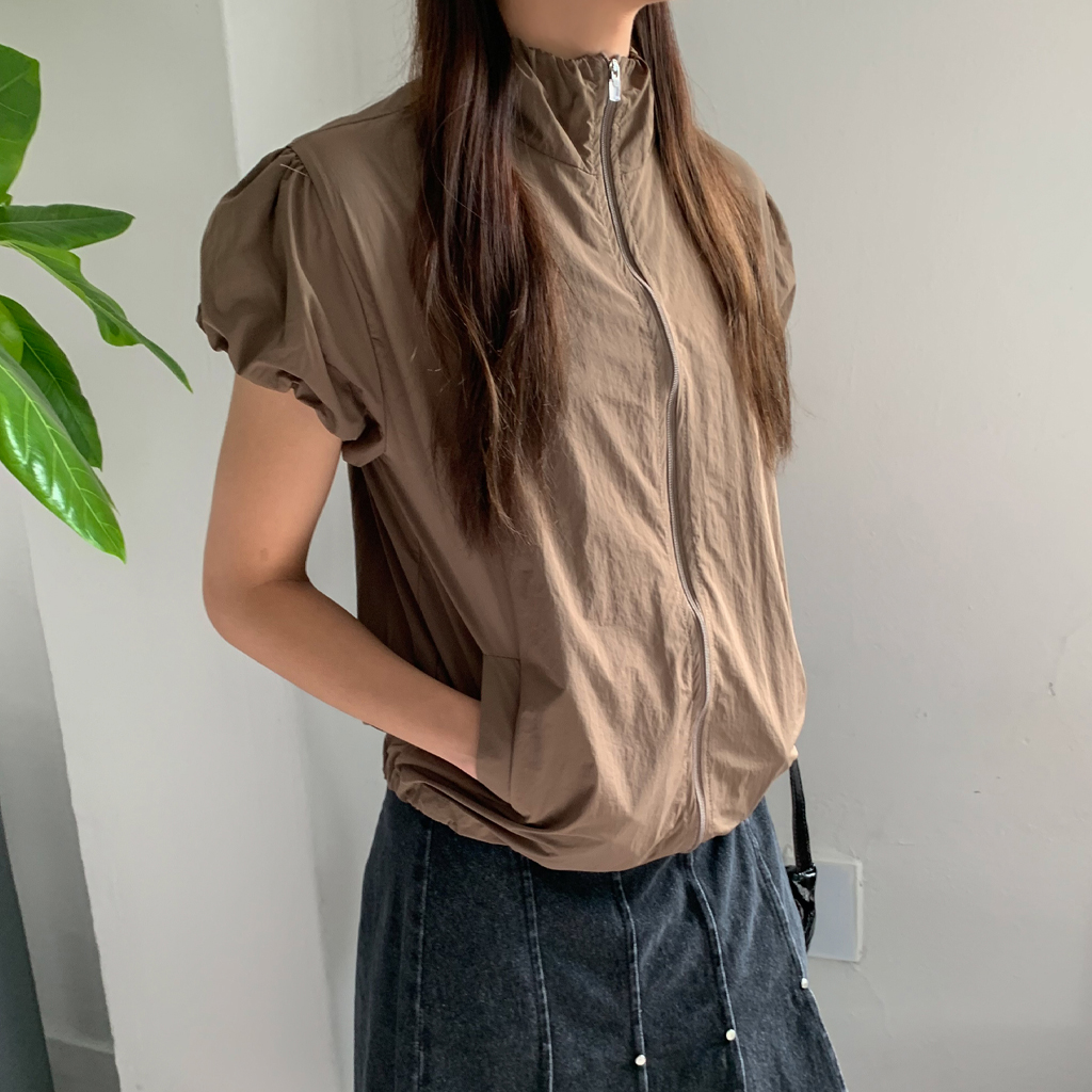 ルーズフィットマウンテンパーカー半袖-2color | ファッション通販サイト NUGU