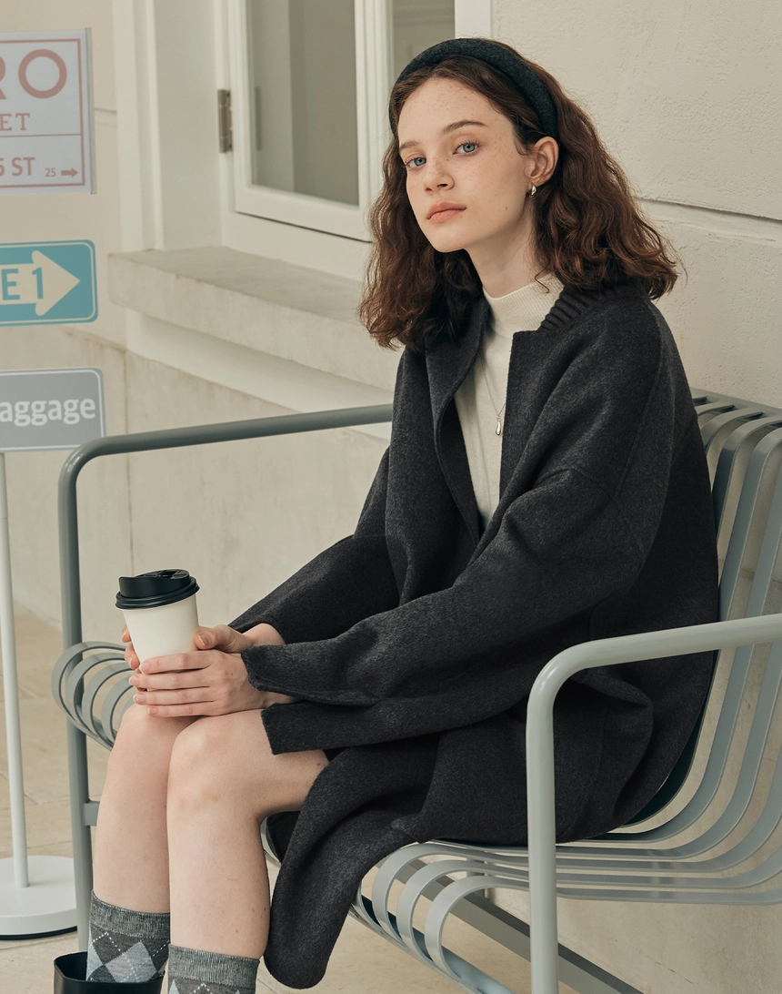 [3color] NON-BUTTON HANDMADE COAT | ファッション通販サイト NUGU