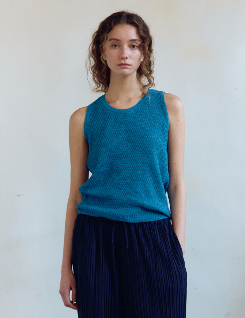 Liu Linen Sleeveless (Turquoise) | ファッション通販サイト NUGU