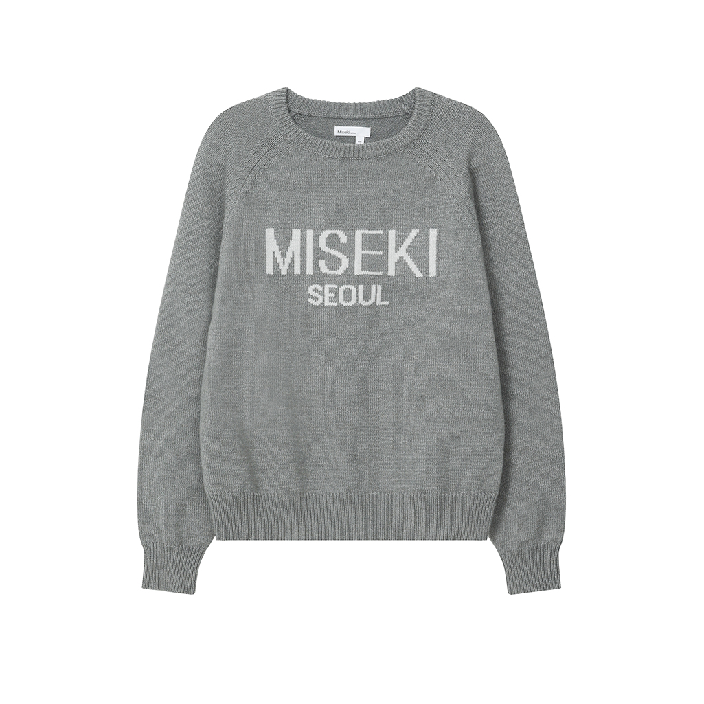Misekiseoul logo knit GREY | ファッション通販サイト NUGU