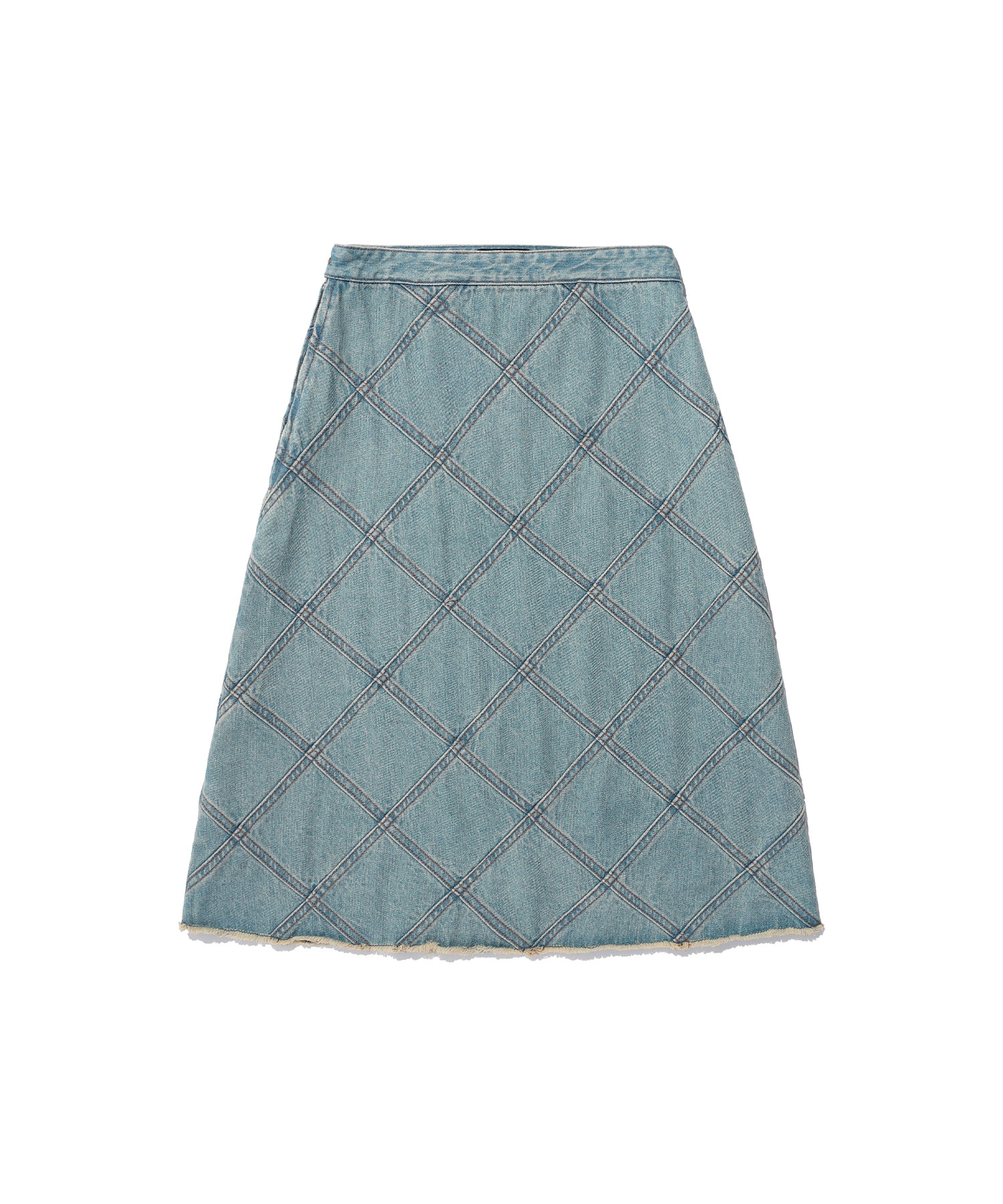 DENIM PANEL SKIRT_BLUE(NG2EFFD115A) | ファッション通販サイト NUGU