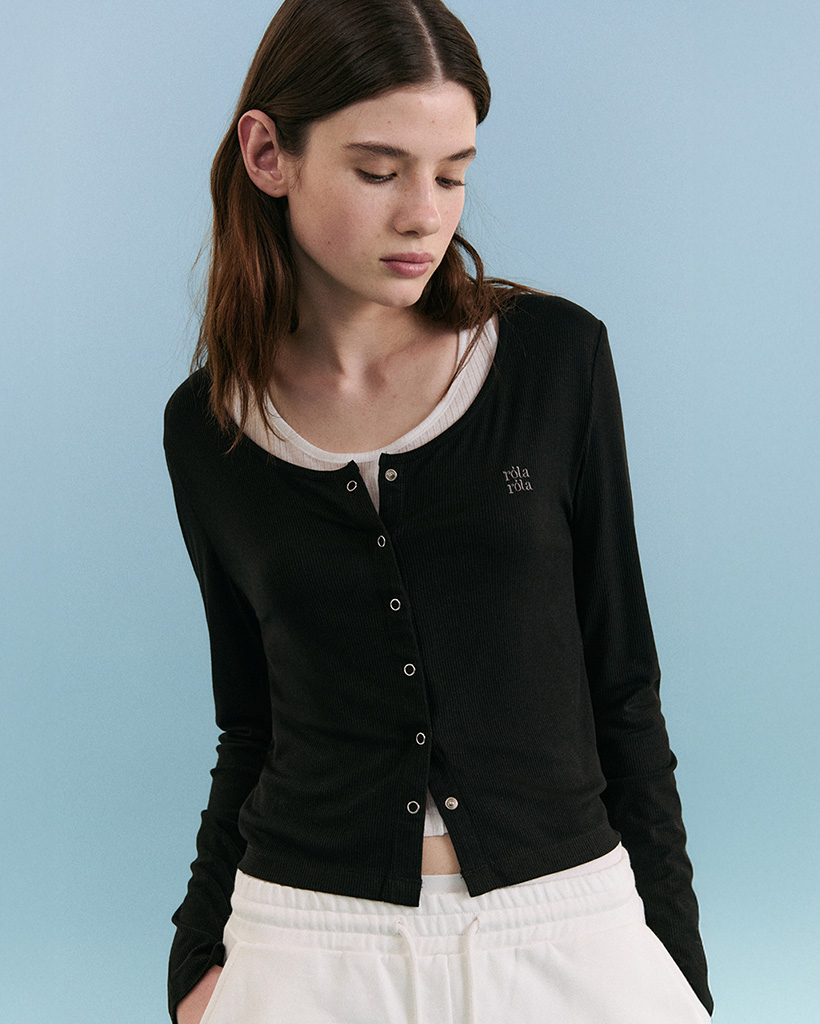 NUBASIC U-NECK CARDIGAN BLACK | ファッション通販サイト NUGU