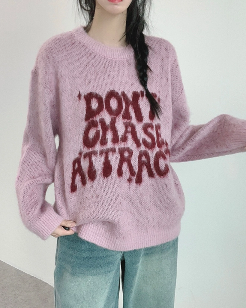 (5color)アンゴラルーズラウンドニット | ファッション通販サイト NUGU